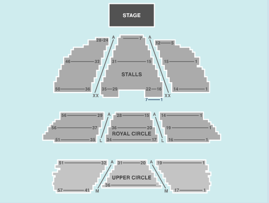 Seated Seating Plan London Palladium Seated Seating Plan London Palladium